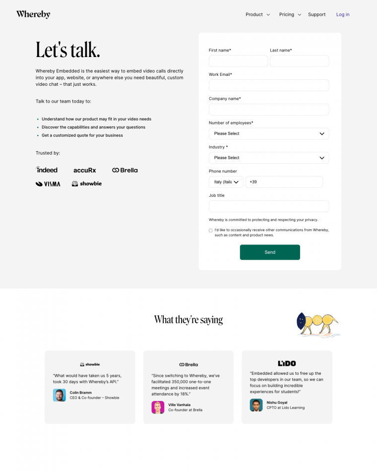 20 Best Contact us Page Examples For Design Inspiration - SaaS Landing Page