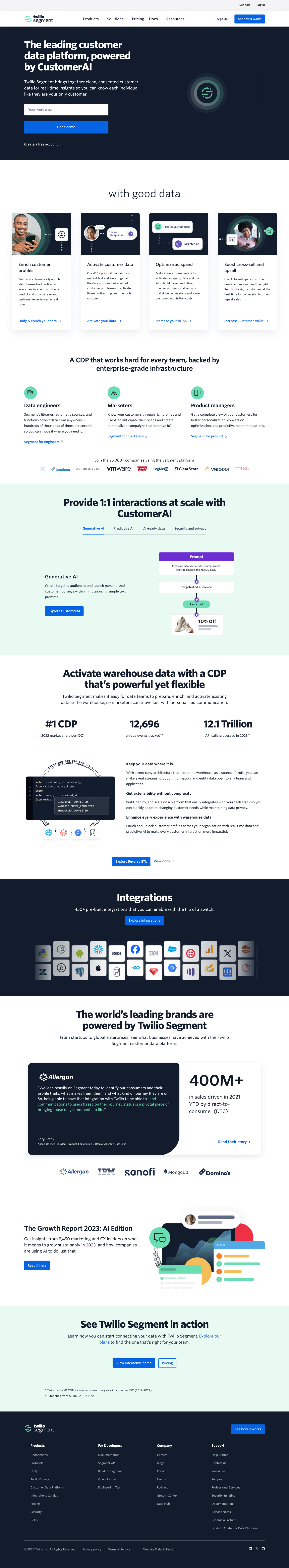Segment page - SaaS Landing Page