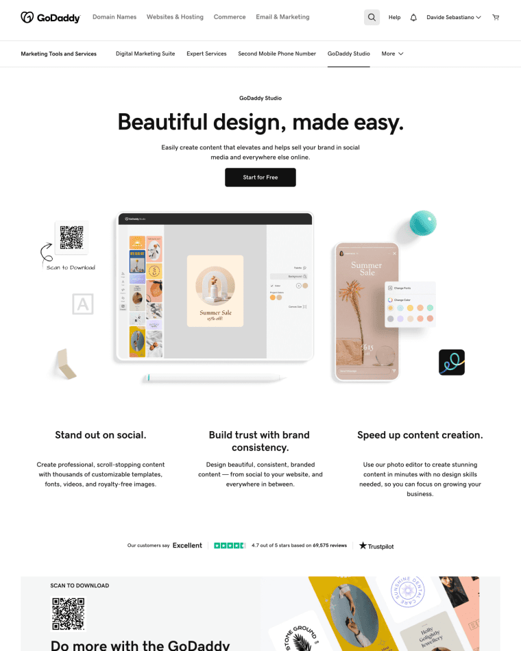 SaaS landing page examples using Gd sherpa font - SaaS Landing Page