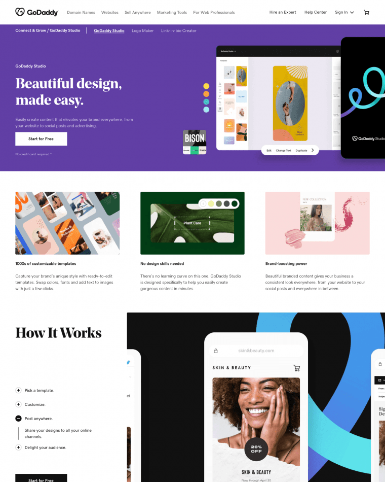 2 SaaS landing page examples using Gd sage font - SaaS Landing Page