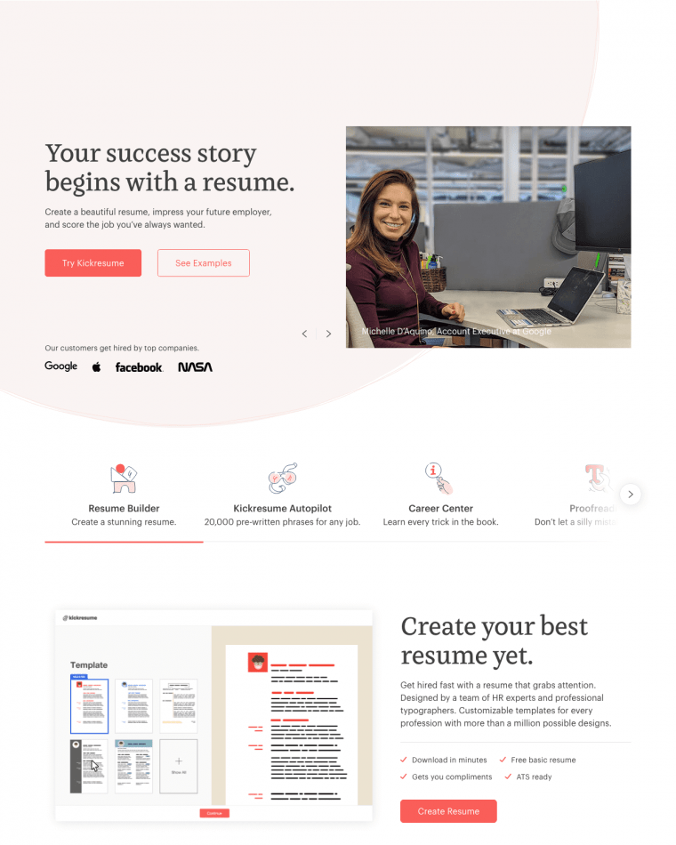 SaaS landing page examples using Henk-Work font - SaaS Landing Page