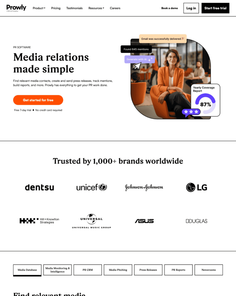 6 SaaS landing page examples using Basier Circle font - SaaS Landing Page
