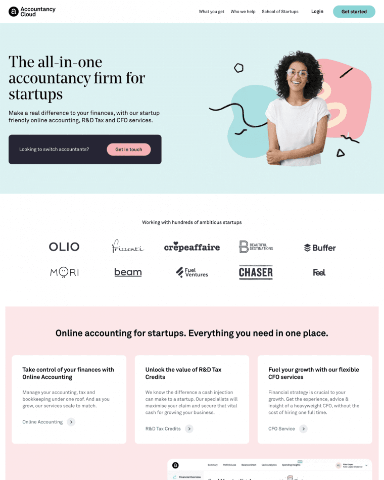 SaaS landing page examples using Noe Display font - SaaS Landing Page