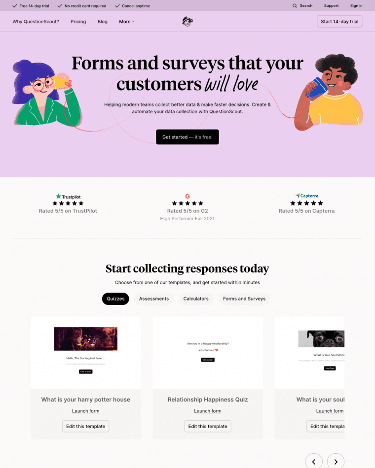 The Best Landing Page Examples For Design Inspiration - SaaS Landing Page