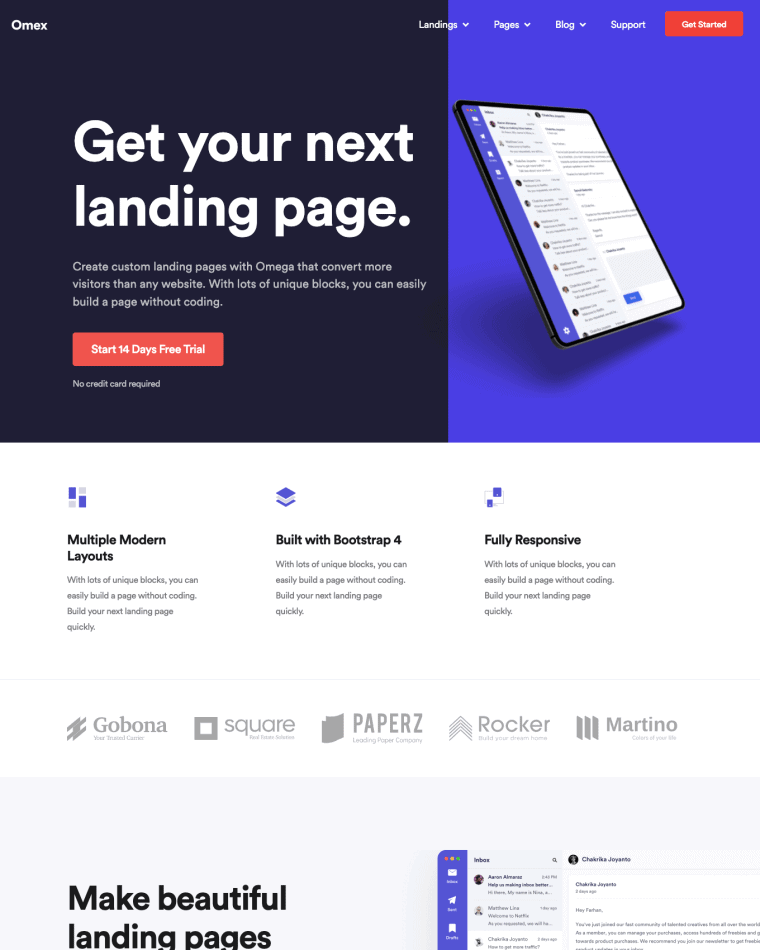 5 Best WordPress Landing Page Templates - SaaS Landing Page