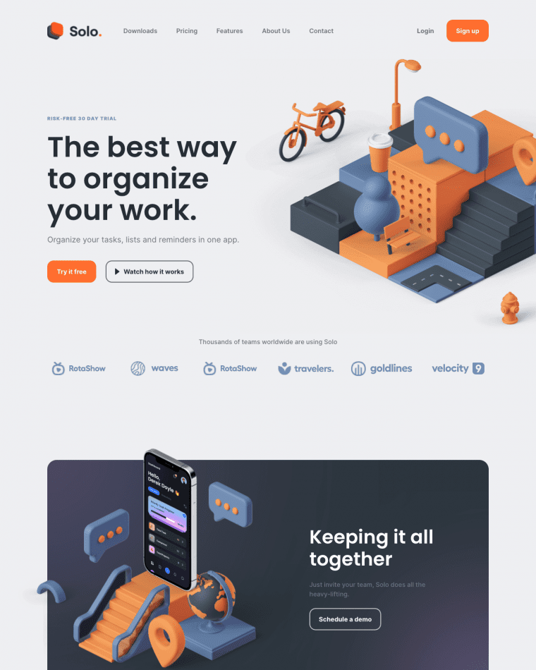19 Best HTML Landing Page Templates - SaaS Landing Page