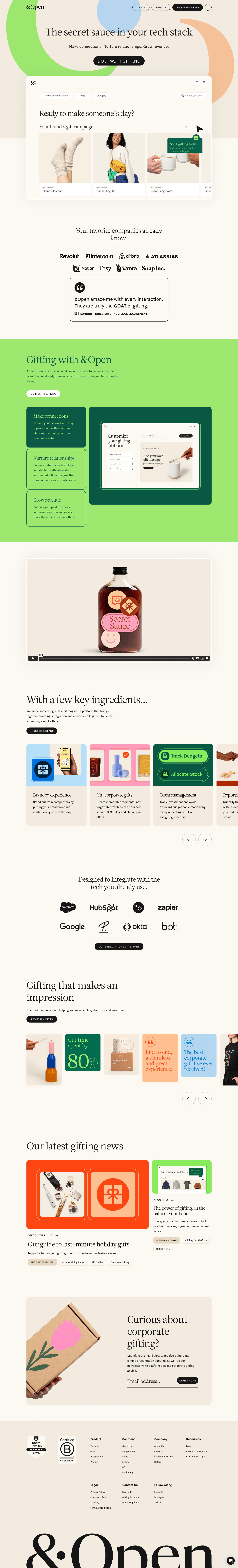 &Open page - SaaS Landing Page