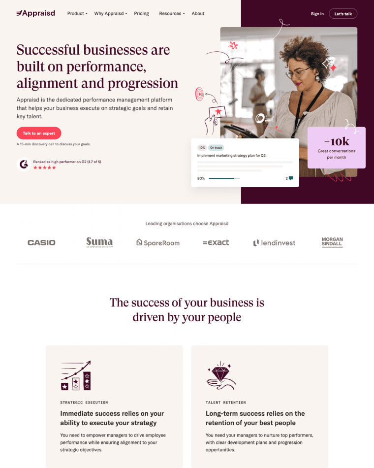 24 Best HR Landing Page Examples For Design Inspiration - SaaS Landing Page