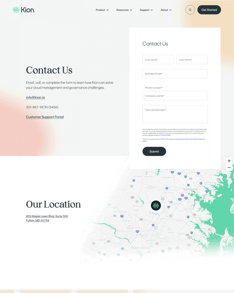 20 Best Contact us Page Examples For Design Inspiration - SaaS Landing Page