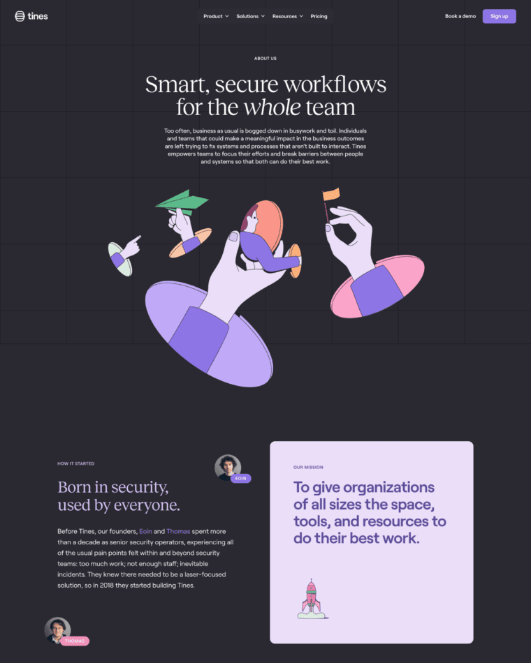 50 Best About us Page Examples For Design Inspiration - SaaS Landing Page