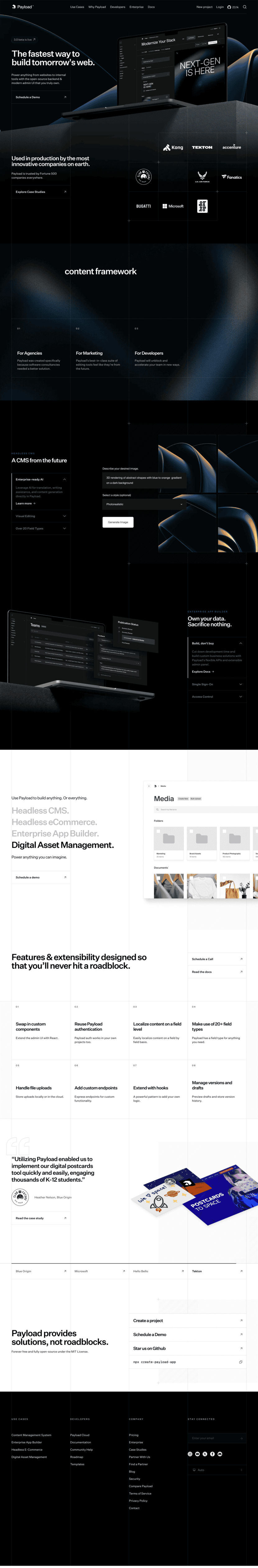 Payload Cms Page Saas Landing Page