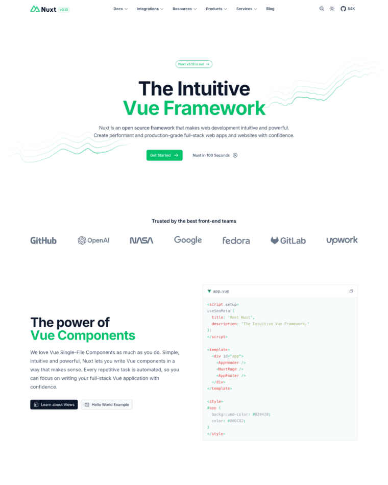 19 Saas Landing Page Examples Built With Nuxtjs Saas Landing Page