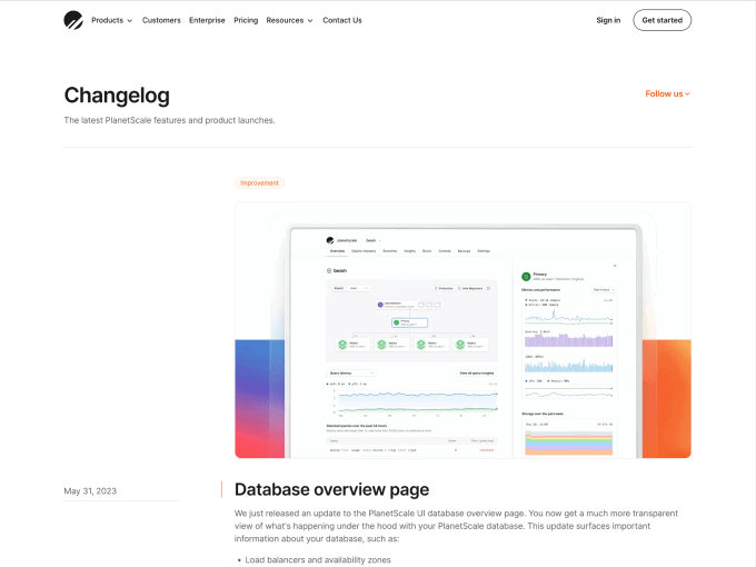 Superb Changelog Examples for Design Inspiration - SaaS Landing Page
