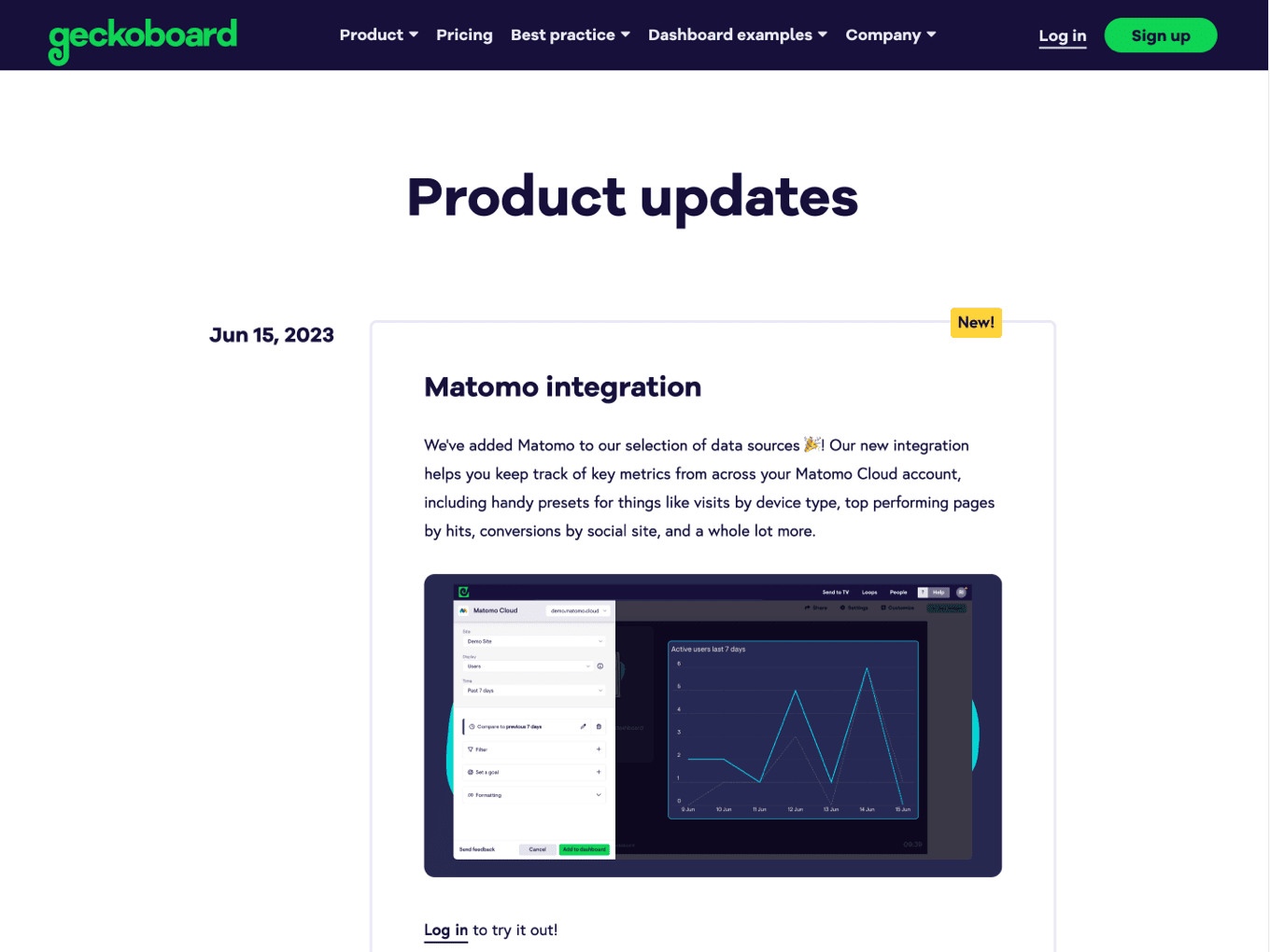 Superb Changelog Examples for Design Inspiration - SaaS Landing Page