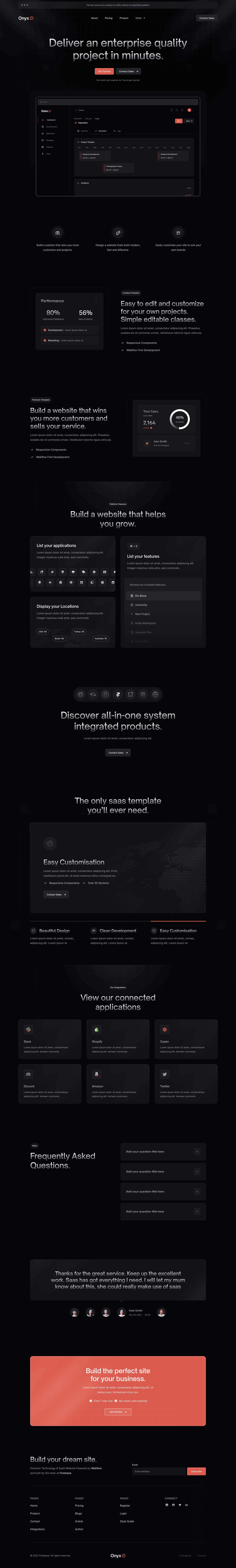Onyx template - SaaS Landing Page