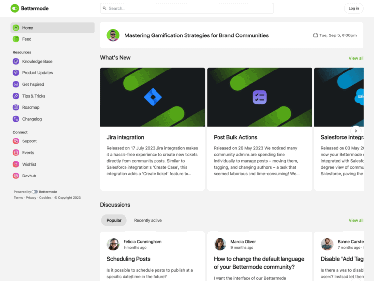 12 Great Examples of Community Forum Website Design - SaaS Landing Page