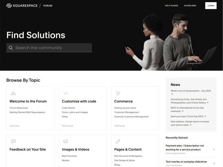 12 Great Examples of Community Forum Website Design - SaaS Landing Page