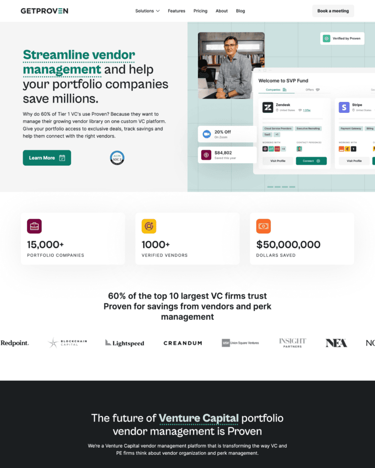 SaaS landing page examples using Cabinet Grotesk font - SaaS Landing Page