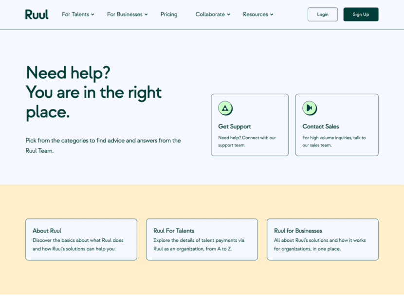 15 Beautiful Examples of Help Center & Support Pages - SaaS Landing Page