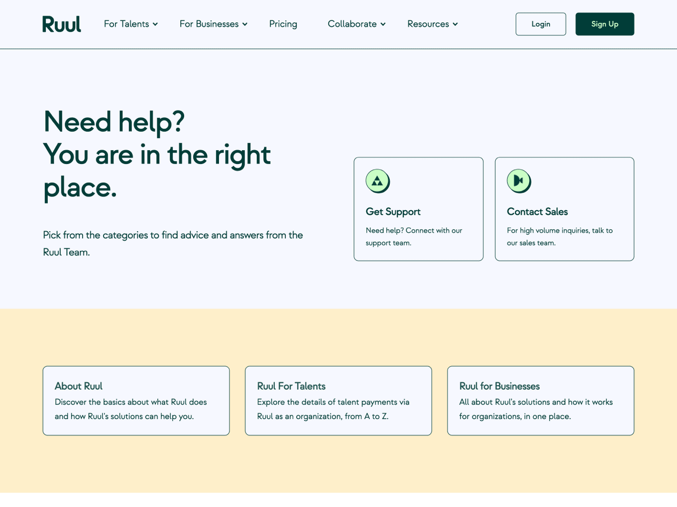 15 Beautiful Examples of Help Center & Support Pages - SaaS Landing Page