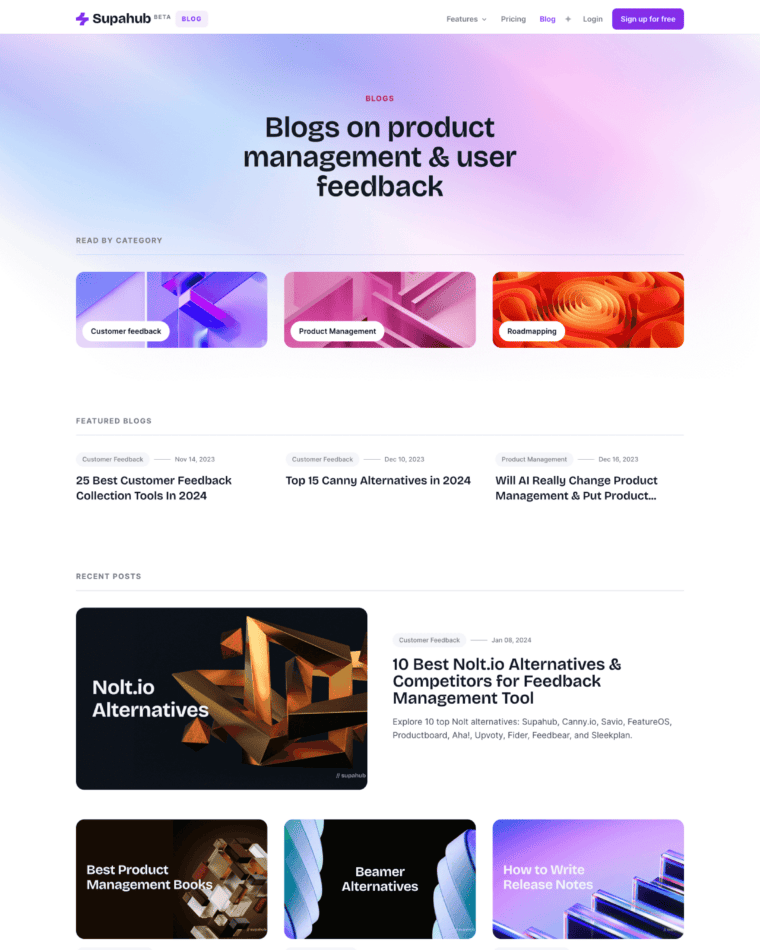40 Best Blog Page Examples For Design Inspiration - SaaS Landing Page