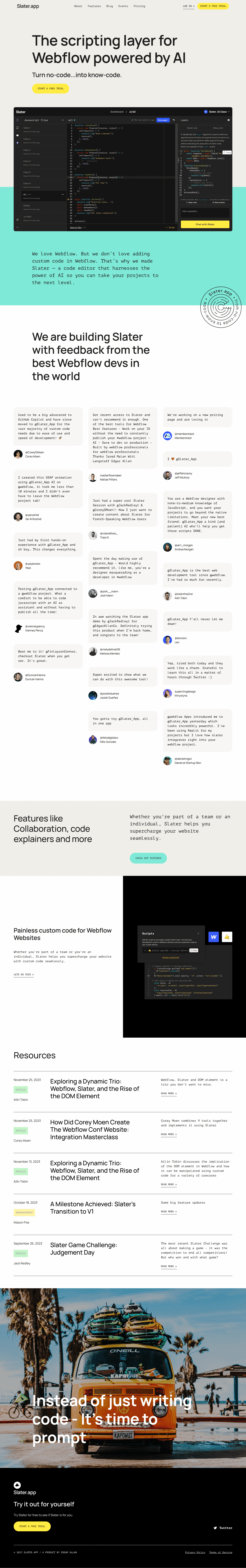 Slater page - SaaS Landing Page