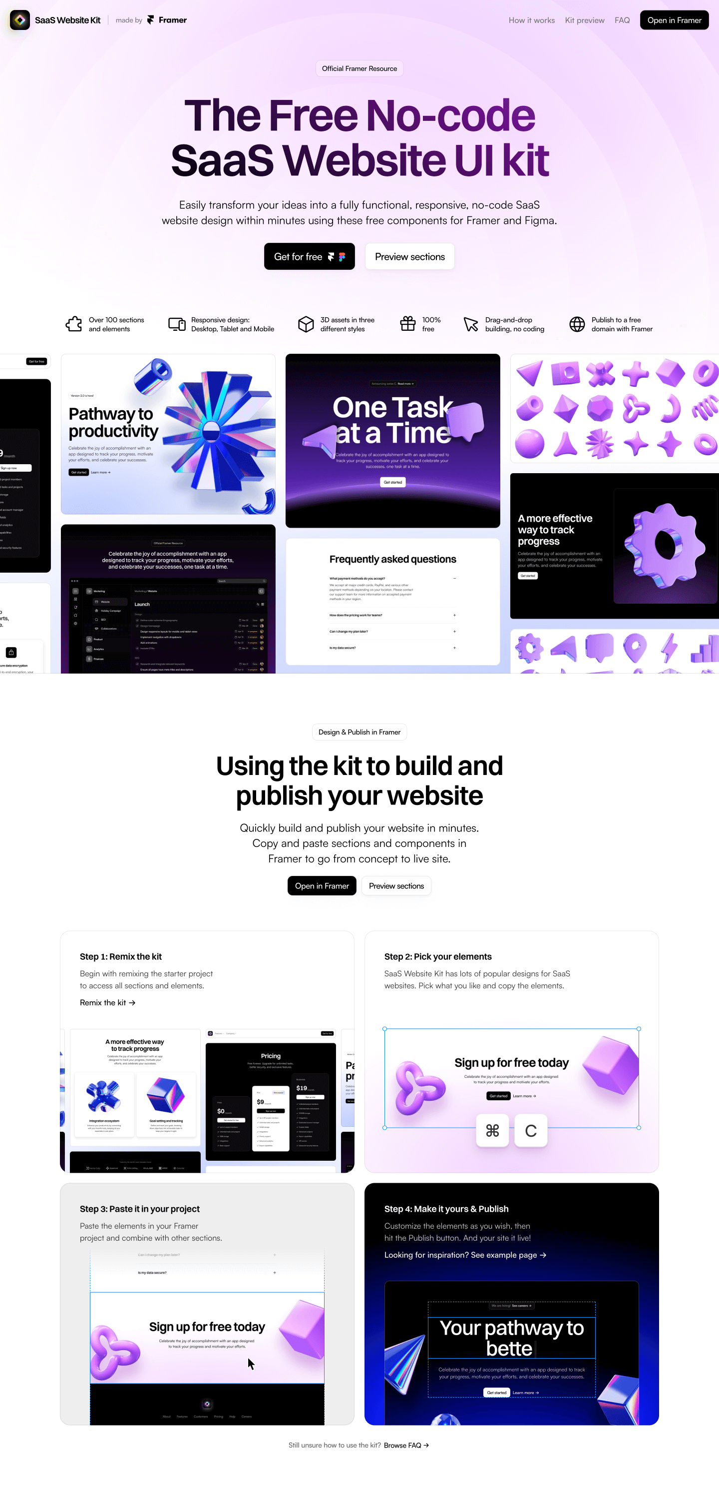 SaaS Website Kit template - SaaS Landing Page