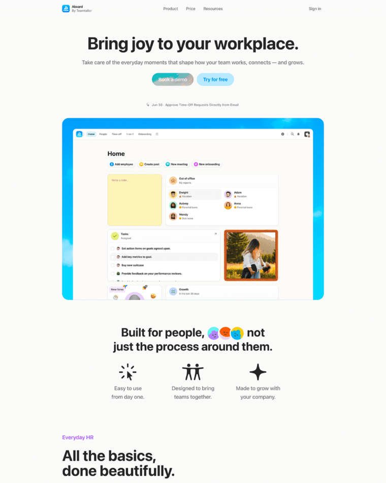 25 Best HR Landing Page Examples For Design Inspiration - SaaS Landing Page