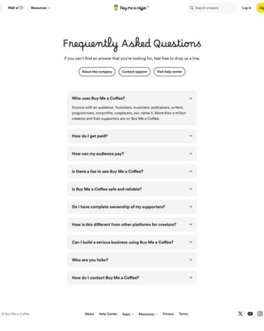 25 Best FAQ Page Examples For Design Inspiration - SaaS Landing Page