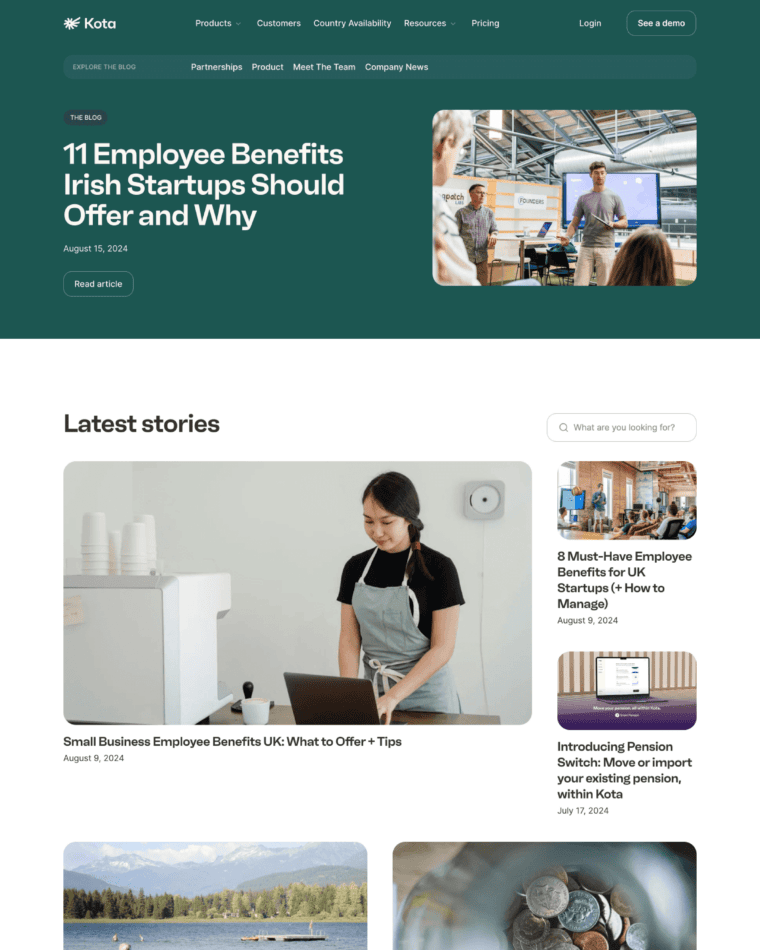 40 Best Blog Page Examples For Design Inspiration - SaaS Landing Page