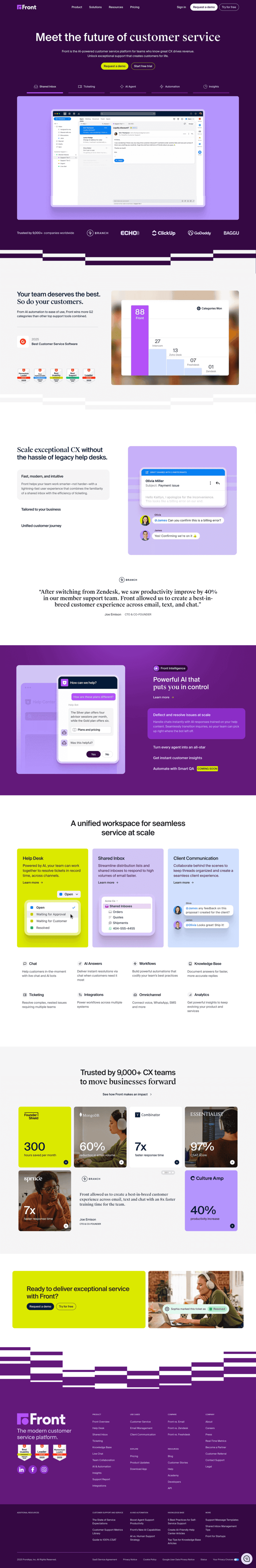 Front page - SaaS Landing Page