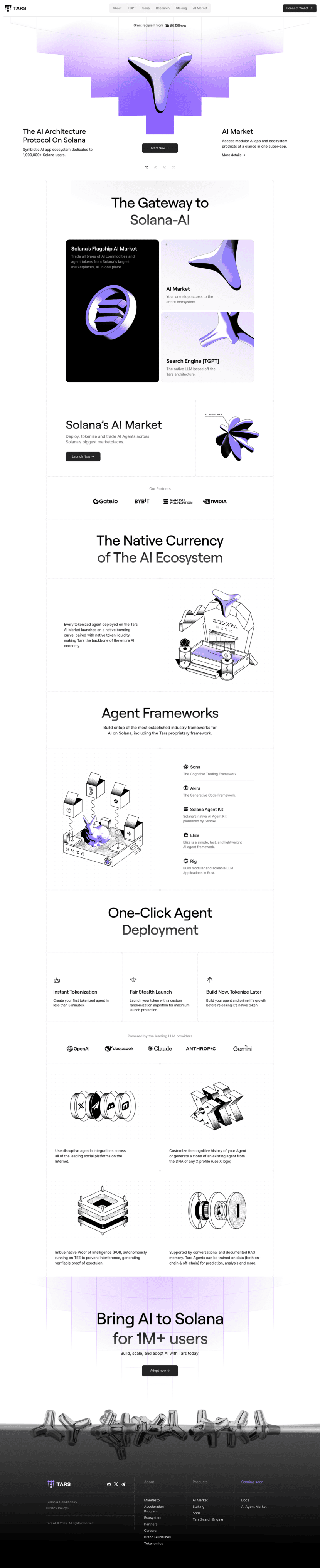 Tars page - SaaS Landing Page