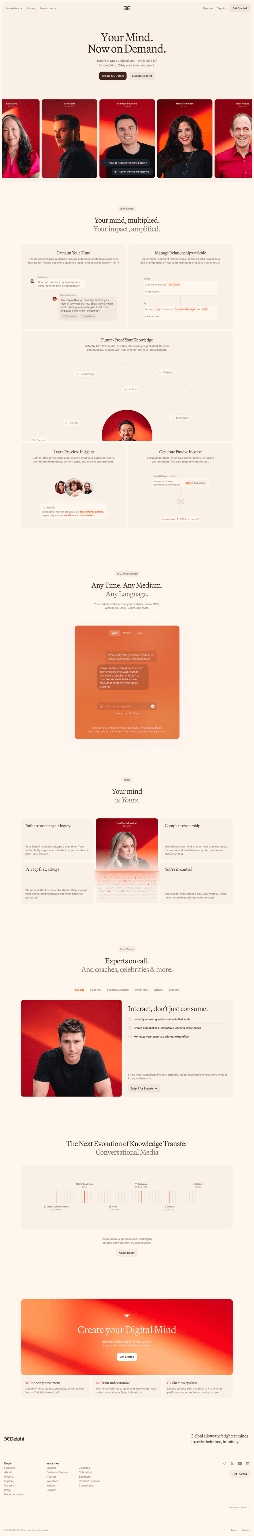 Delphi page - SaaS Landing Page