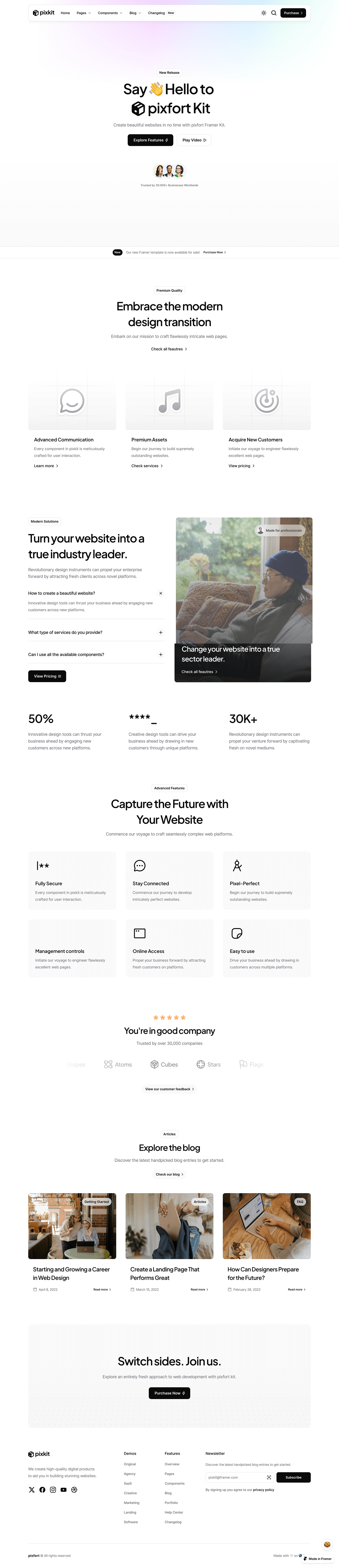 Pixkit template - SaaS Landing Page