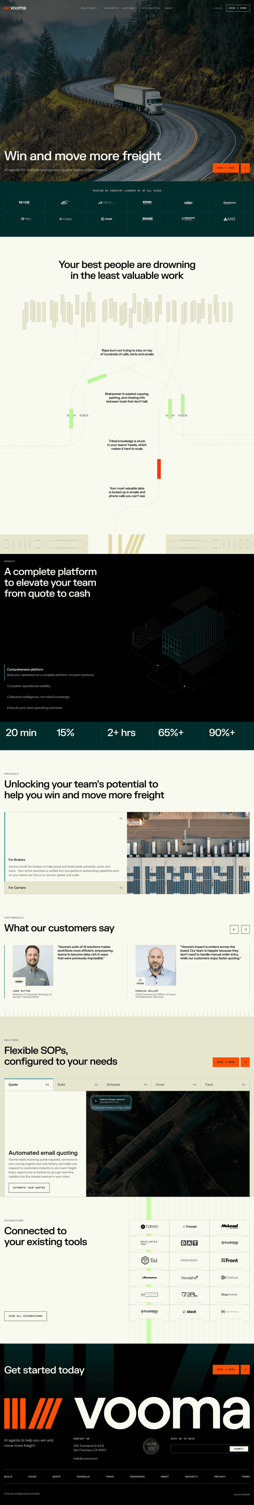 Vooma page - SaaS Landing Page