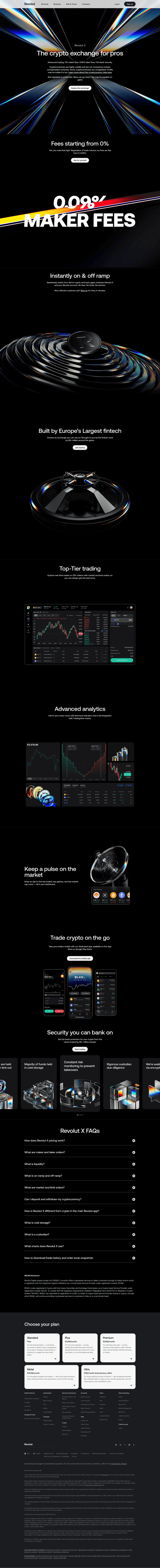 Revolut X page - SaaS Landing Page